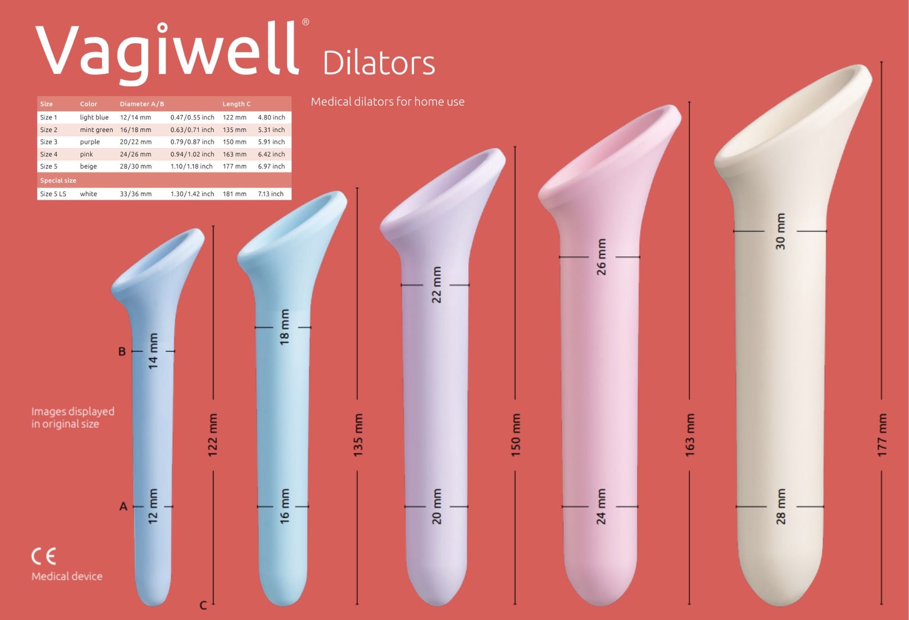 Vagiwell Medical Dilators (Small Set) – The Urology Shop